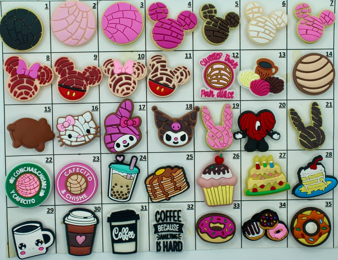 Concha Bread Shoe Charms. Pan Dulce Charm. Tres Leches Shoe Charm ...