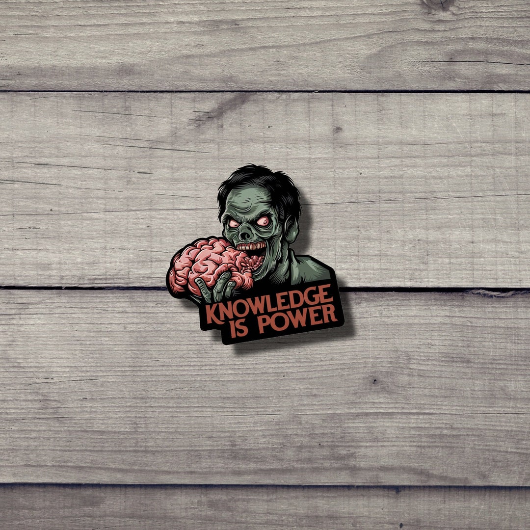 Knowledge is Power Dark Humor Sticker - Sticker Perfect for Tumblers ...
