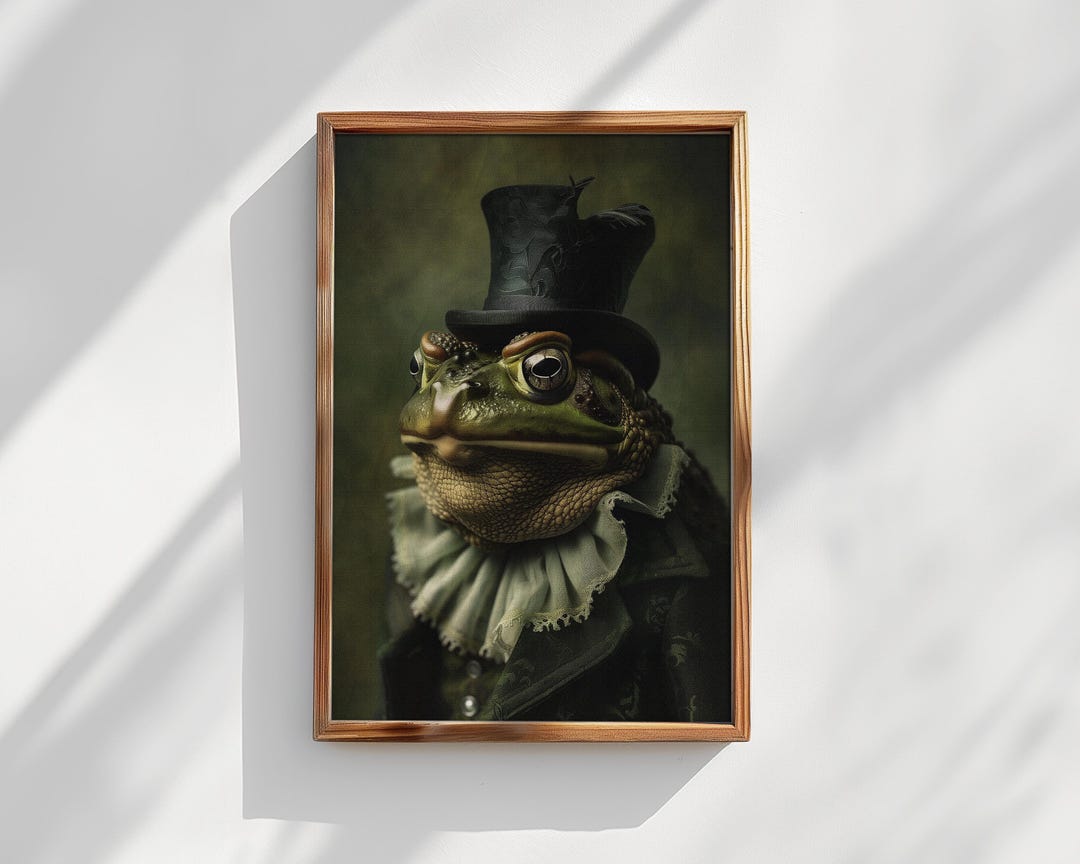 Gentleman Toad Wall Art | Regency Clothing, Vintage Aesthetic, Mr. Frog ...