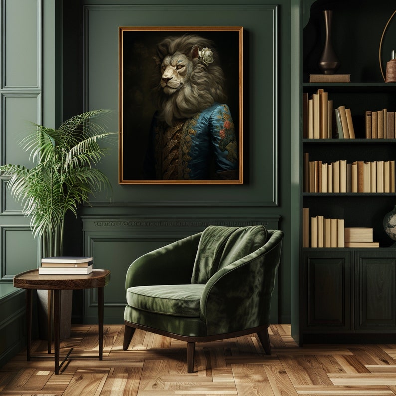 Victorian Animal Portrait Gallery Wall Set of 6, Royal Animal Painting ...