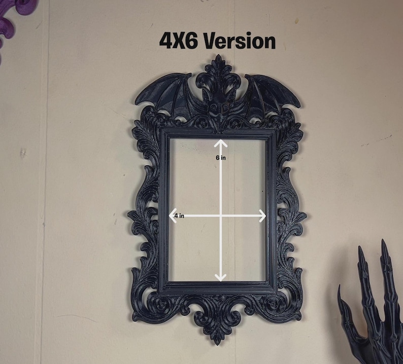 Rectangle Bat Frame, 3D Printed Gothic Wall Decor Accent - Etsy
