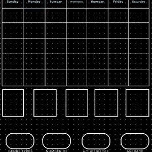 A4 Black Page Templates Dot Grid for Digital Planner - Etsy