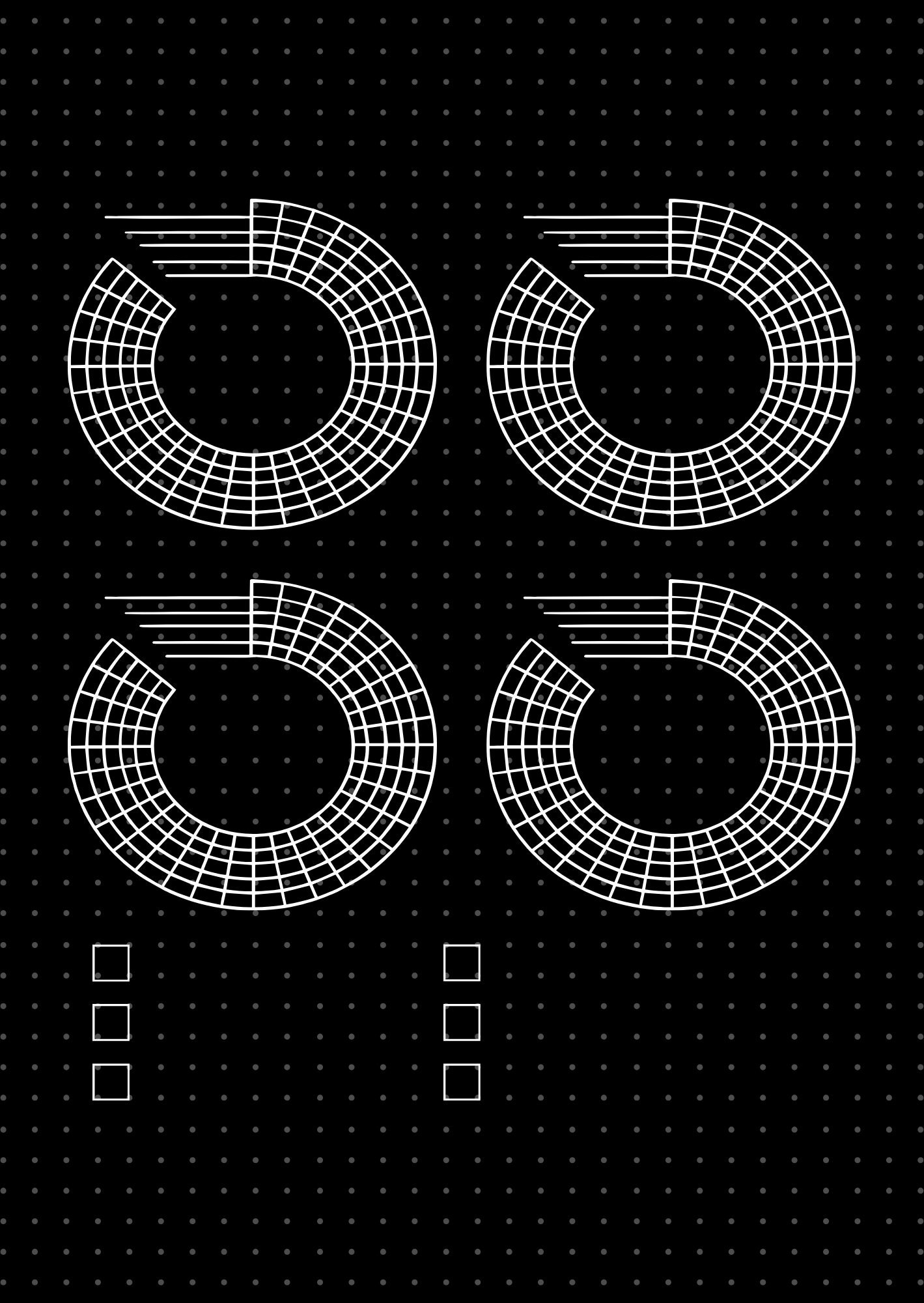 A4 Black Page Templates Dot Grid for Digital Planner - Etsy