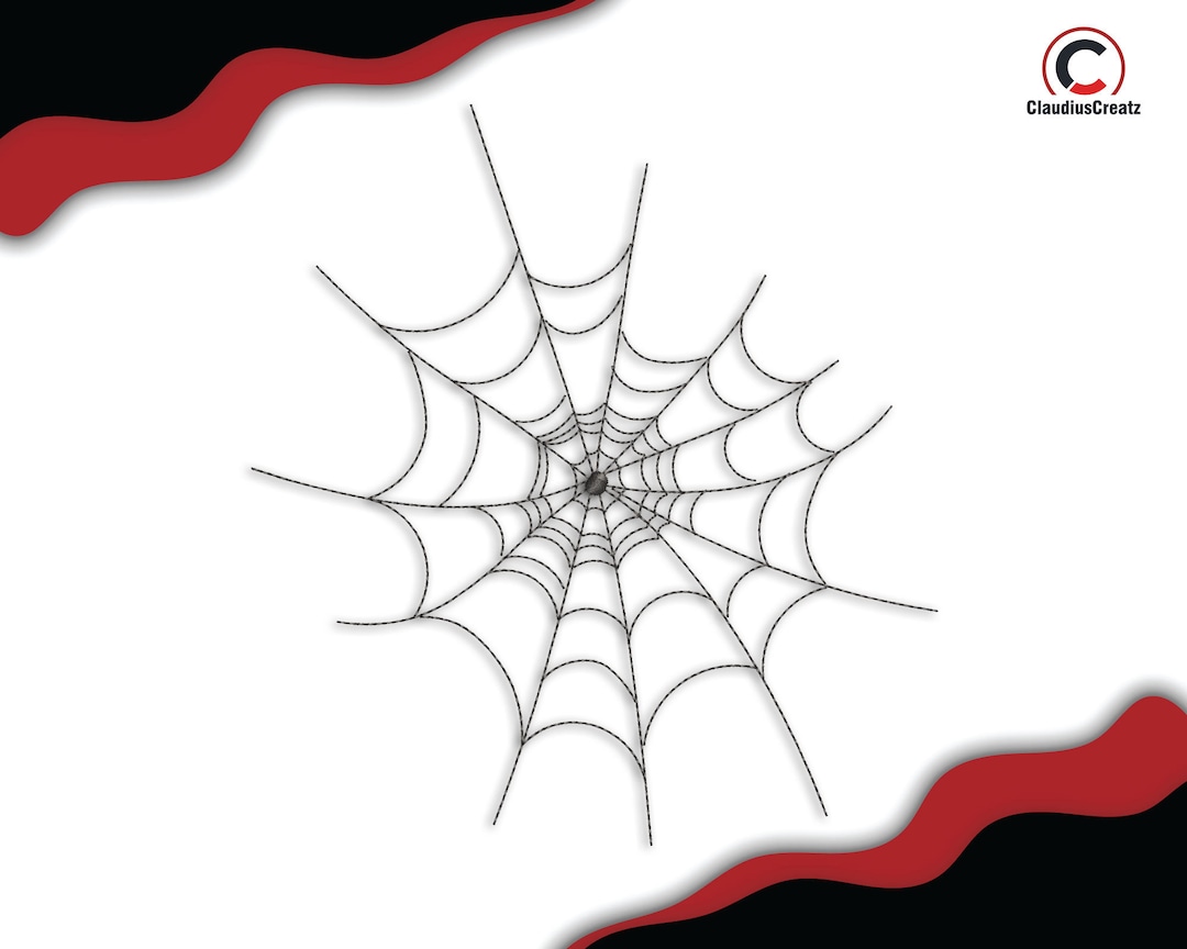 Embroidered Spider Web Design, Unique Halloween Spider Web Machine ...