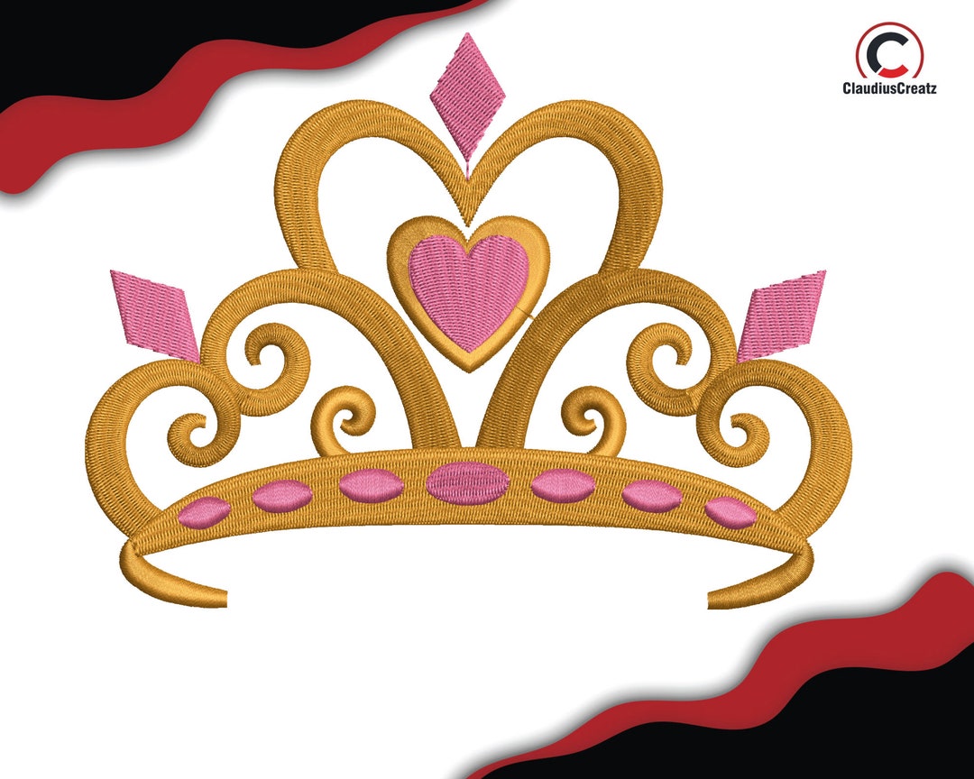 Crown Embroidery Design, Royal Crown Machine Embroidery Pattern, Beauty ...