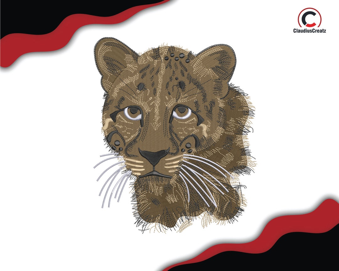 Leopard Embroidery Design, Cheetah Machine Embroidery Files, Animals ...