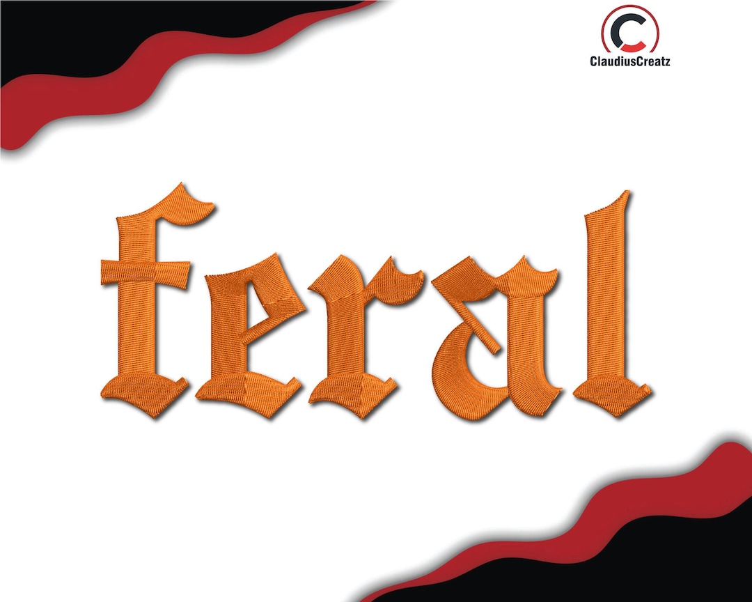 Feral Embroidery Design, Adult Humor Machine Embroidery Pattern, Raise ...