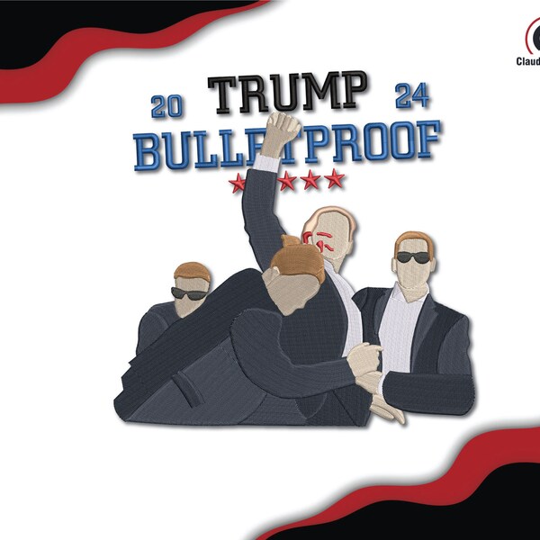 Trump Bulletproof Embroidery - Etsy