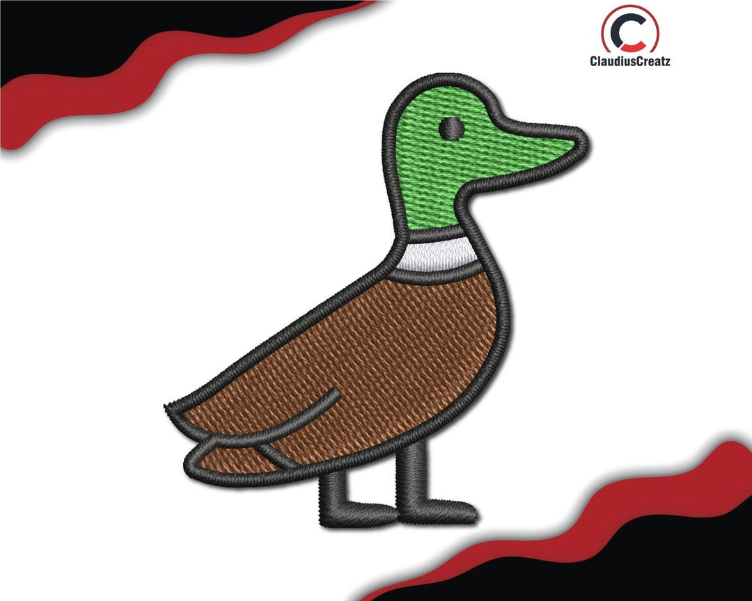 Mini Mallard Duck Machine Embroidery Design, Cute Duck Embroidery ...