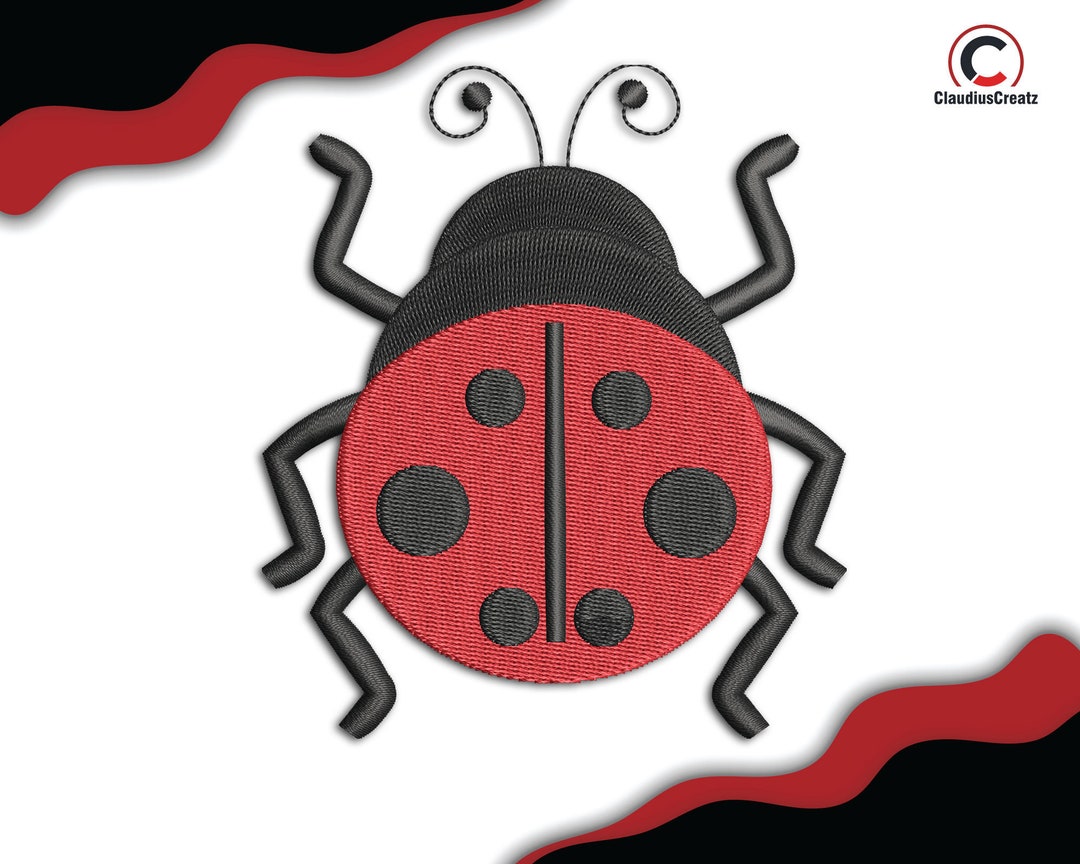 Mini Ladybug Embroidery Design, Realistic Ladybug Machine Embroidery ...