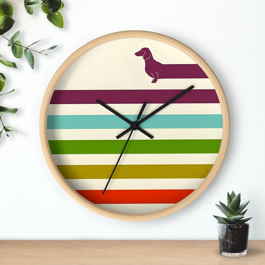 Sausage Dog Themed Clock Hanmade Modern Wall Clock Unique Clock Wall ...