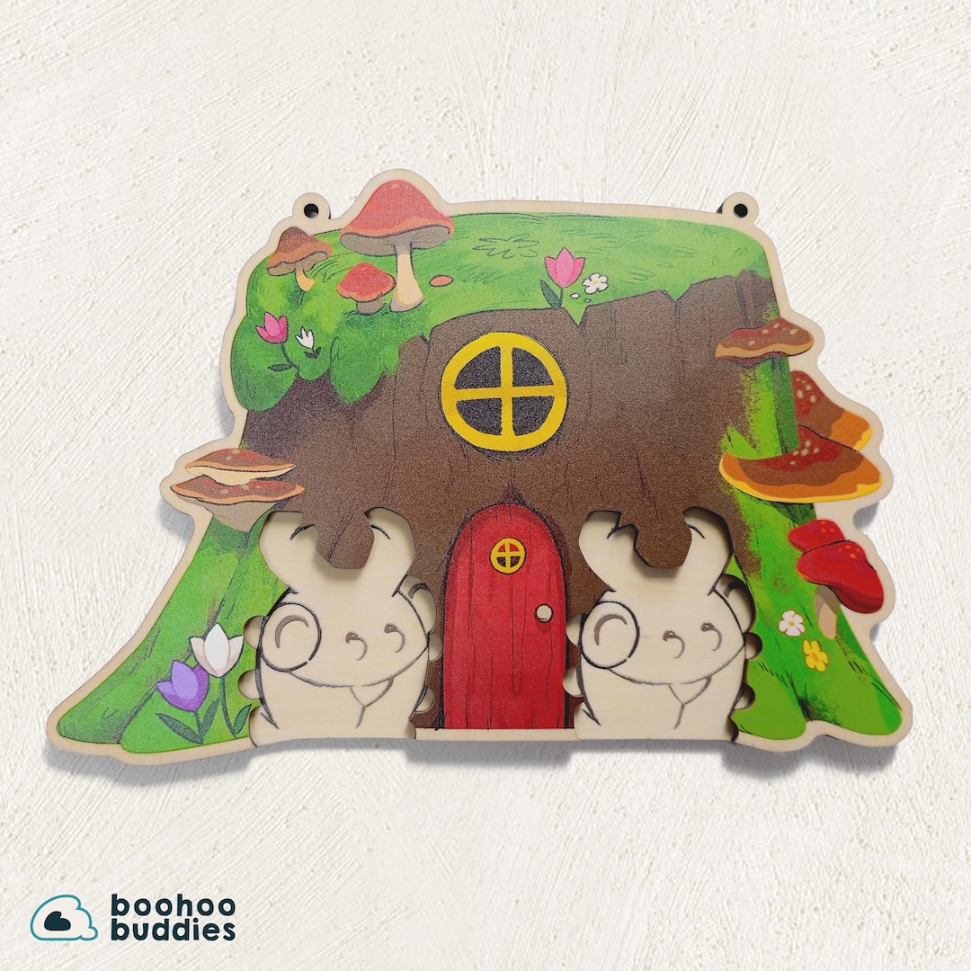 Wooden Cozy Bugalow Tree Stump Key Holder for Interlocking Wooden ...