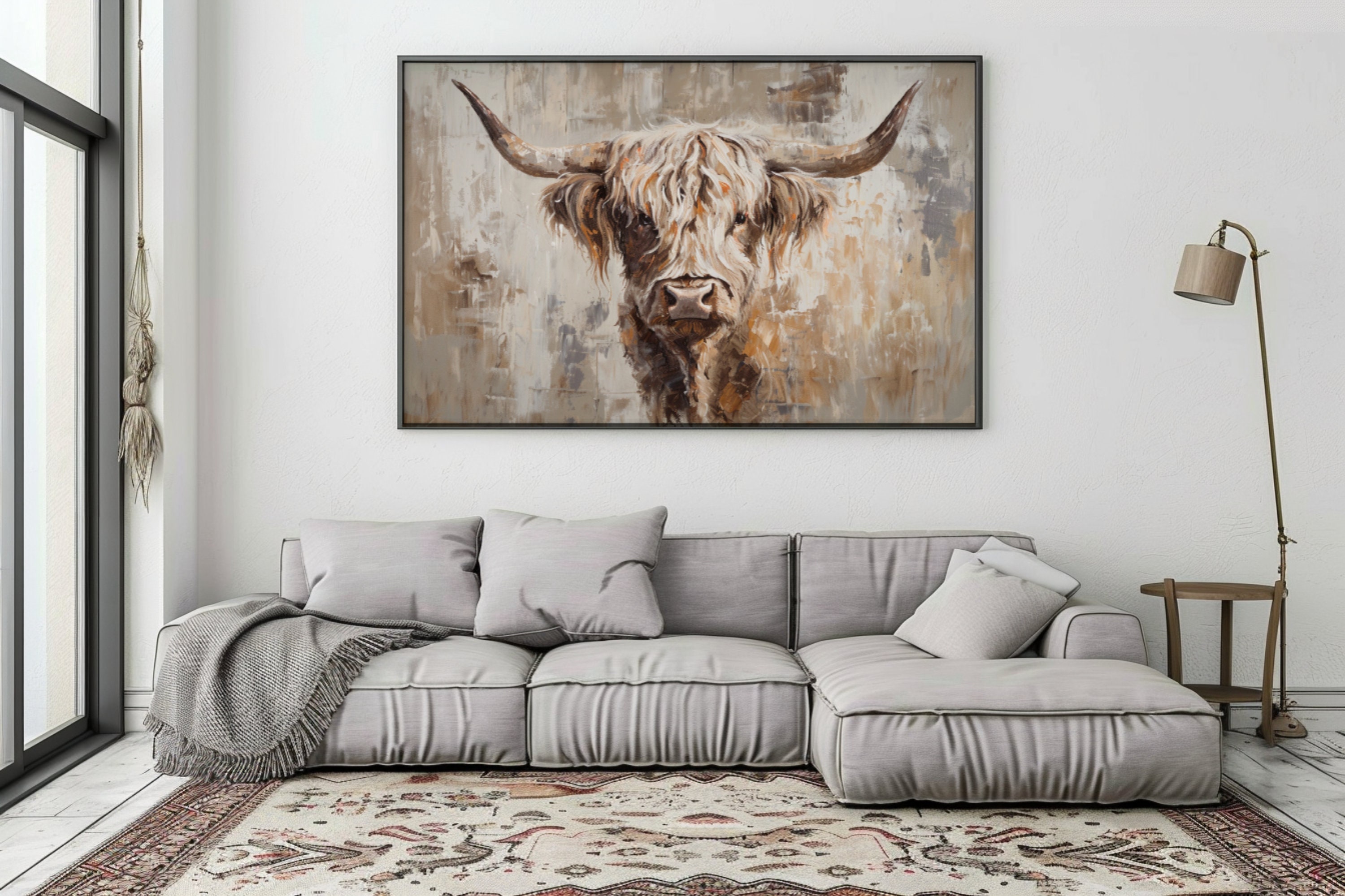 Highland Cow Farmhouse Wall Art Decor - Etsy