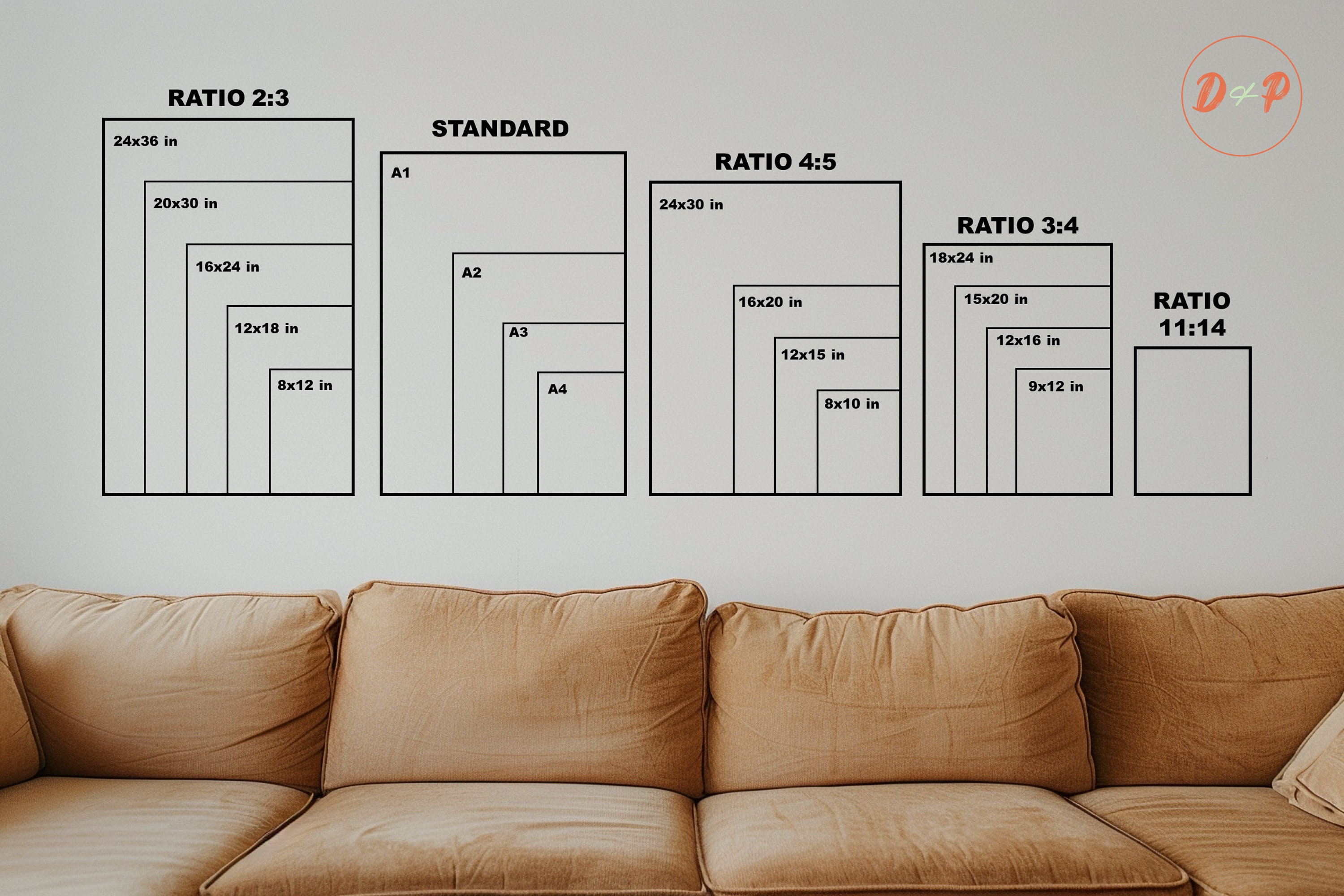 Wall Art Size Guide Digital Download Size Guide Wall Decor - Etsy Australia