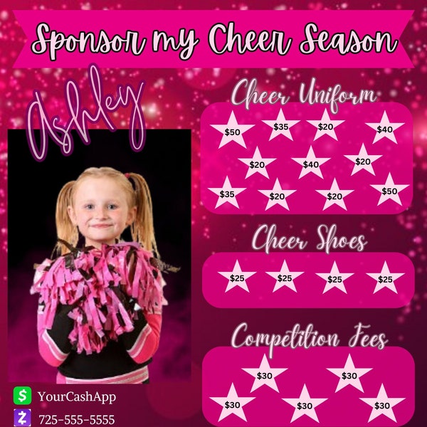 Sponsor My Uniform Cheer Template - Etsy