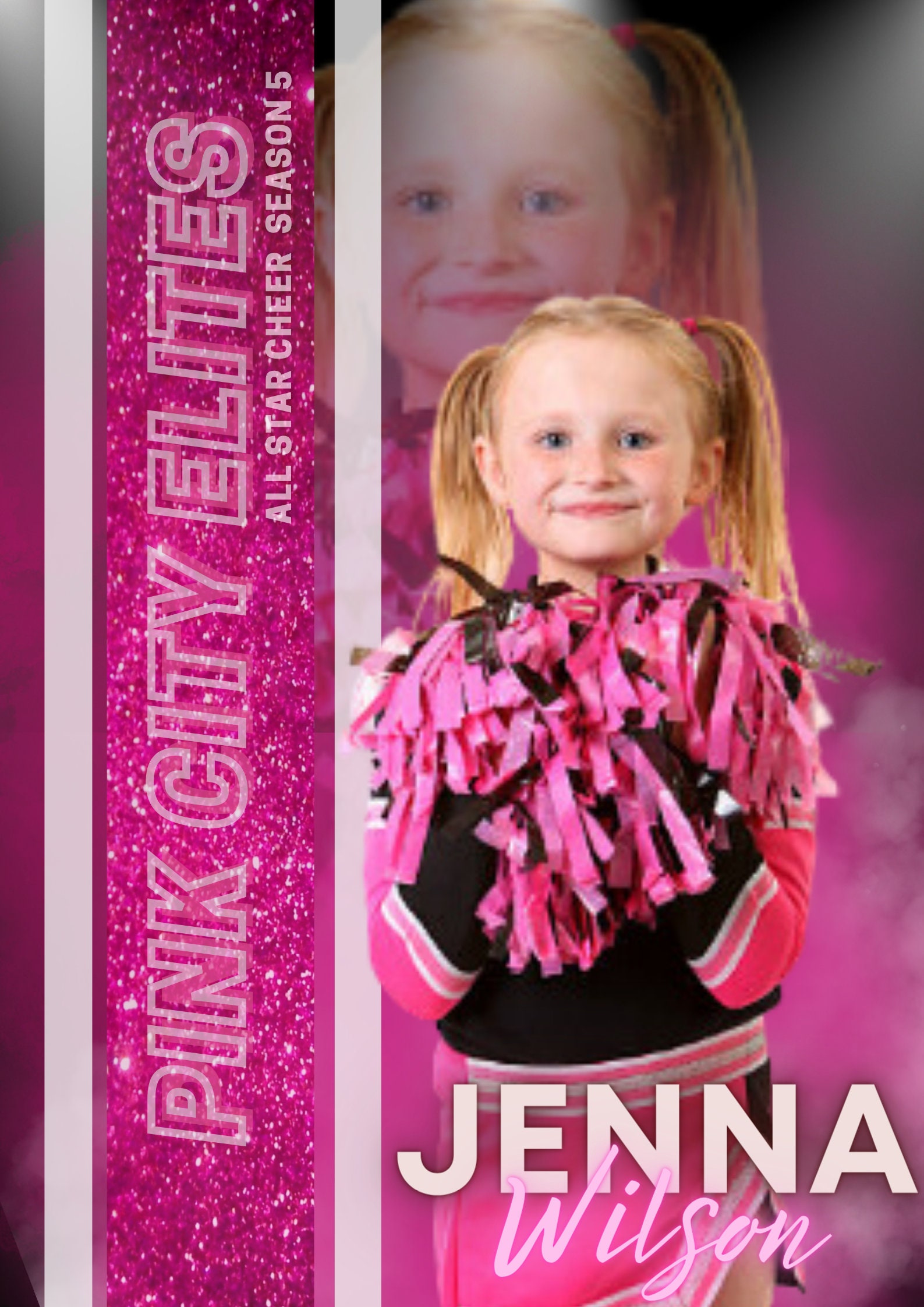 Cheer/dance Sports Poster Custom Digital Background Bold Glitter - Etsy