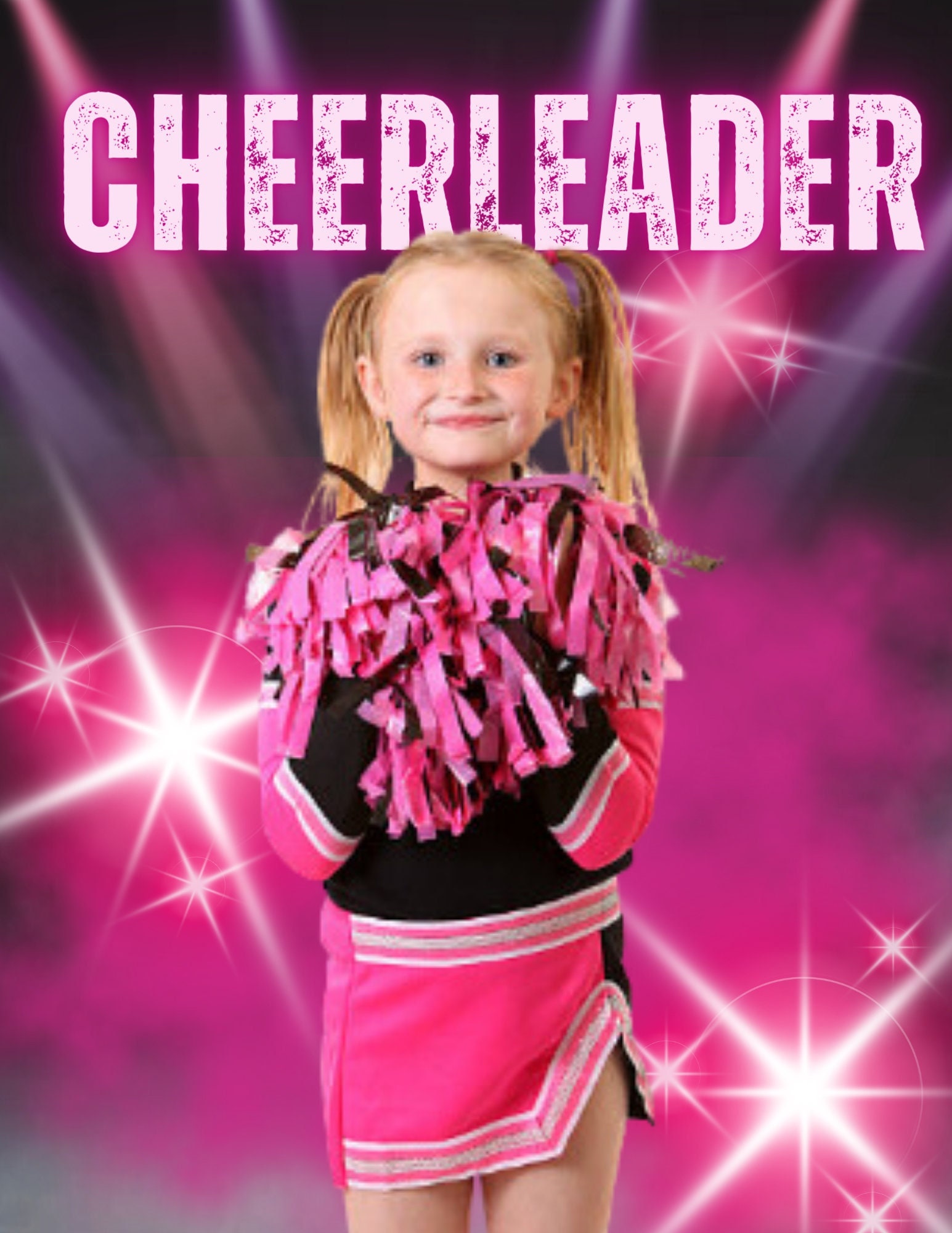 Cheerleader/cheer Poster Custom Digital Background Stage Lights - Etsy