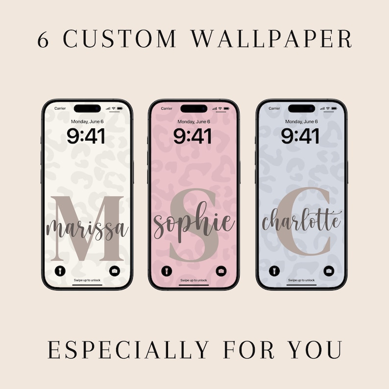 6 Custom Name iPhone Wallpapers, Personalized Phone Backgrounds ...