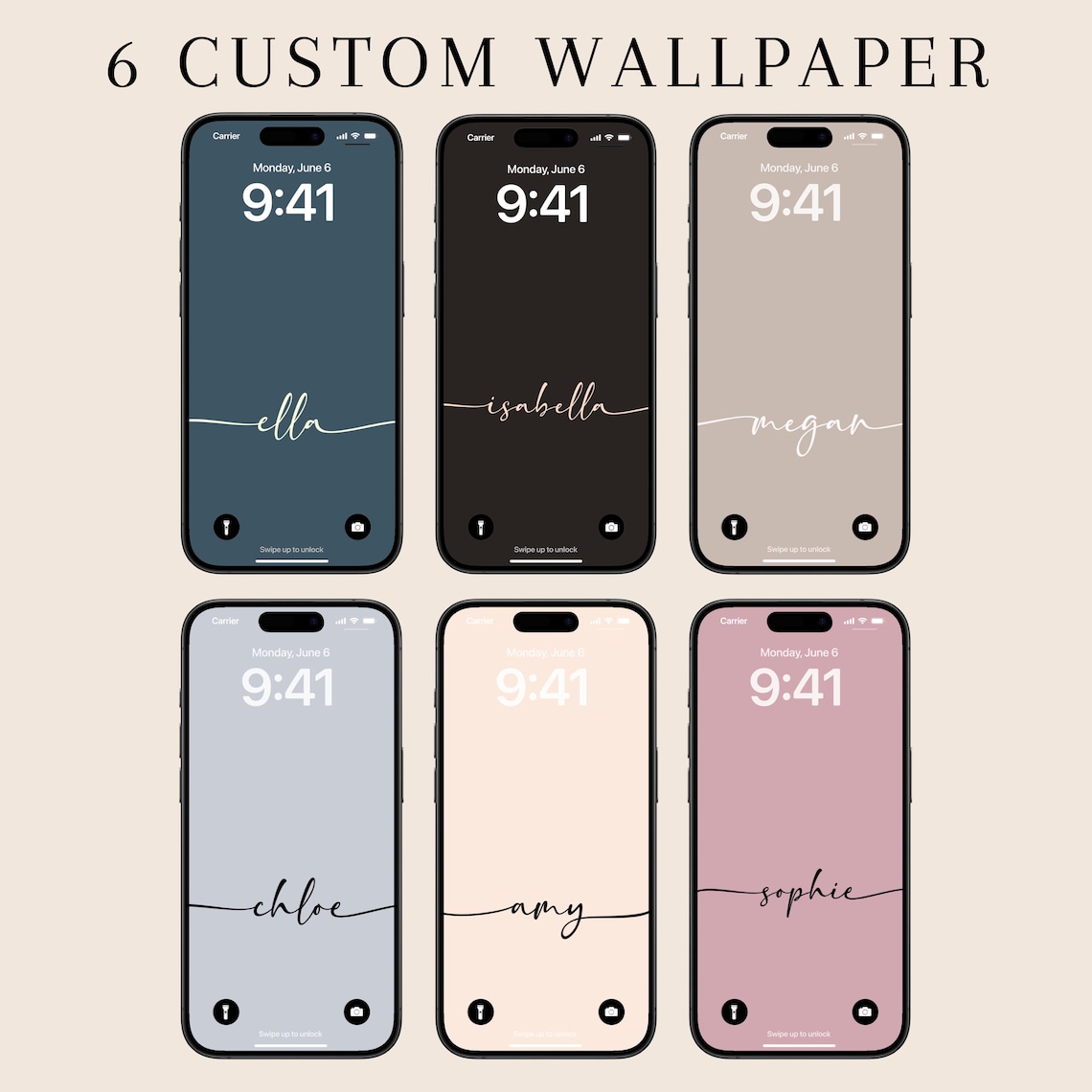 6 Custom Name iPhone Wallpapers, Personalized Phone Backgrounds ...