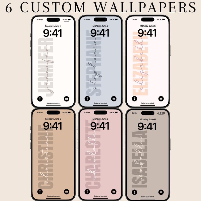 Personalized Name Wallpaper - Etsy