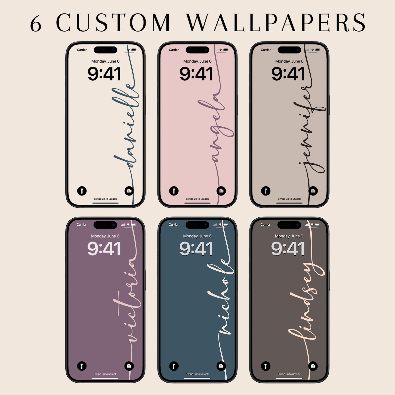 6 Custom Name iPhone Wallpapers, Personalized Phone Backgrounds ...