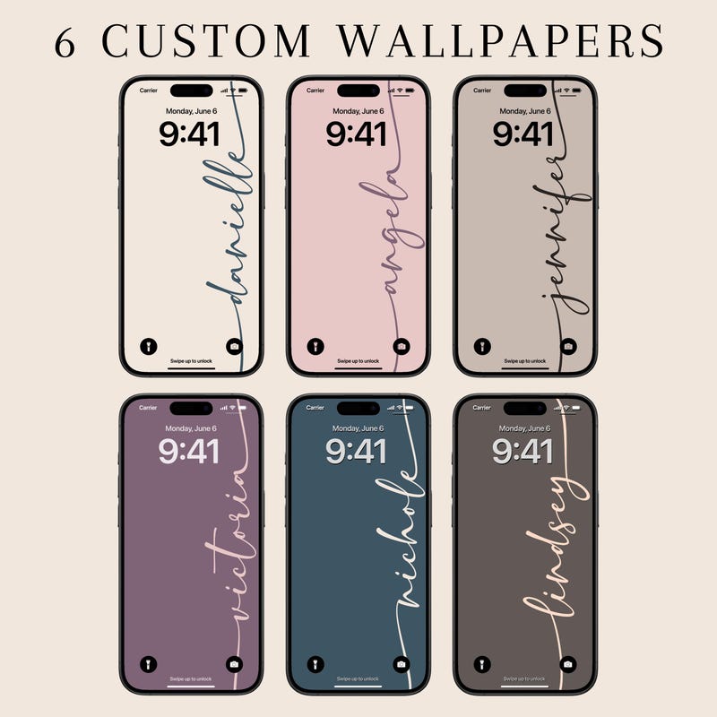 Personalized Name Wallpaper - Etsy