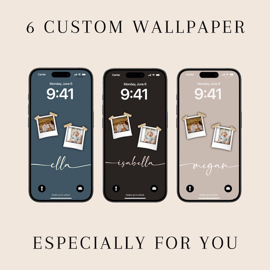 6 Custom Name & Photo iPhone Wallpapers, Personalized Phone Backgrounds ...