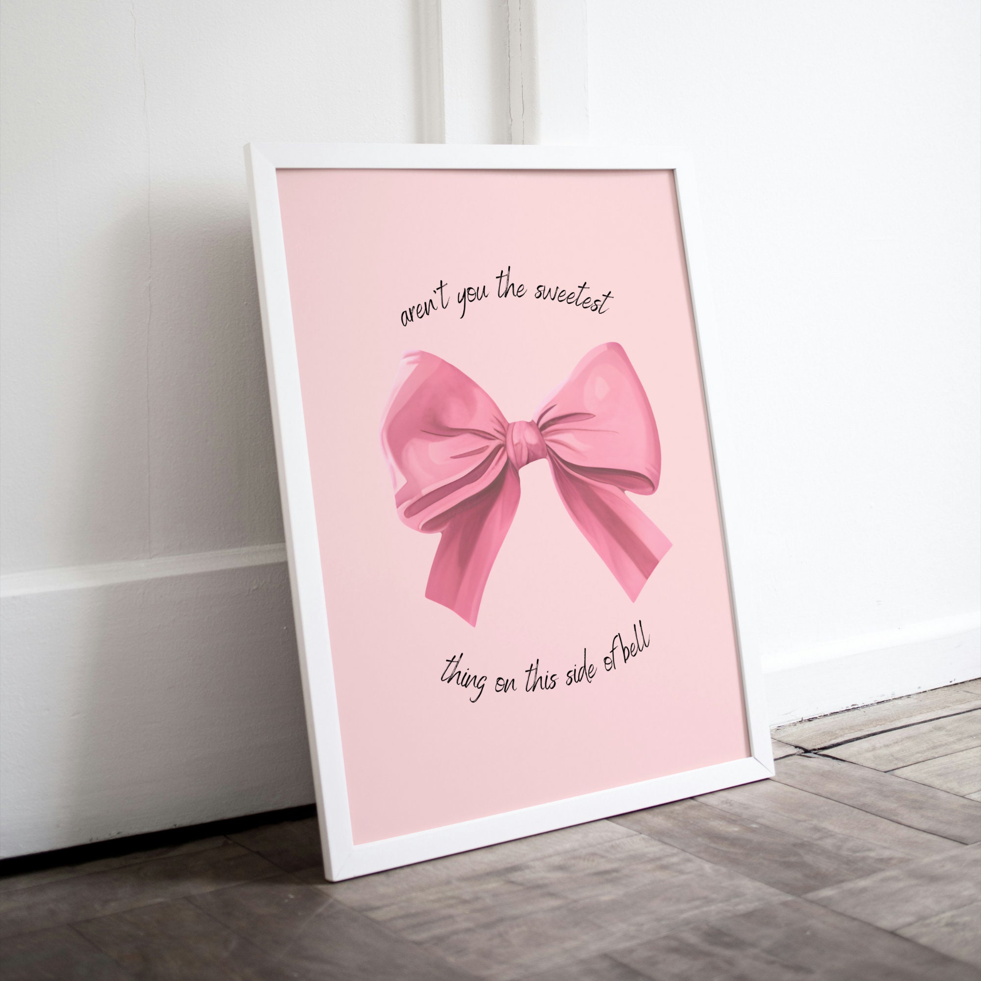 Trendy Pink Bows Wall Art Set of 3, Cute Poster, College Apartment ...