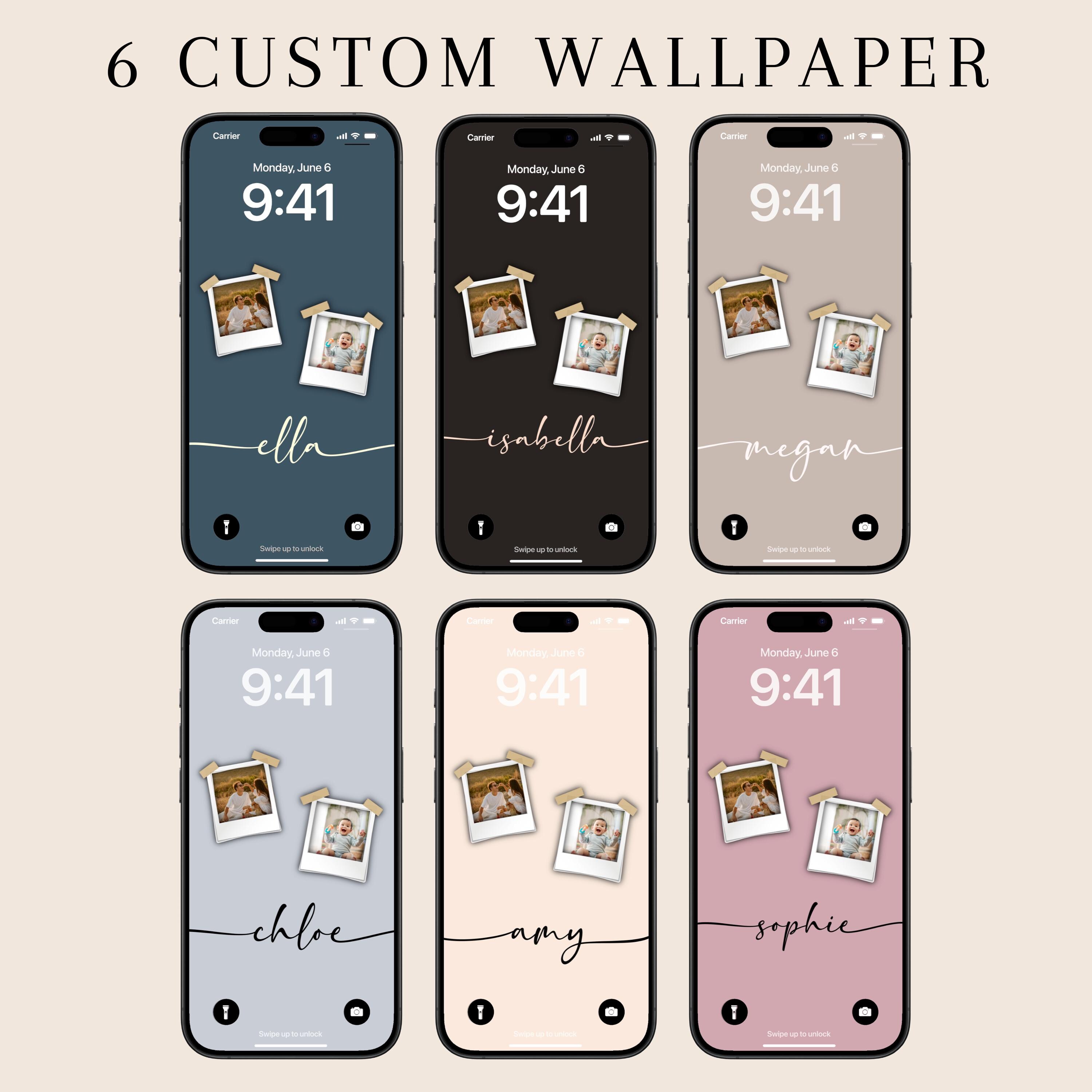 6 Custom Name & Photo iPhone Wallpapers, Personalized Phone Backgrounds ...