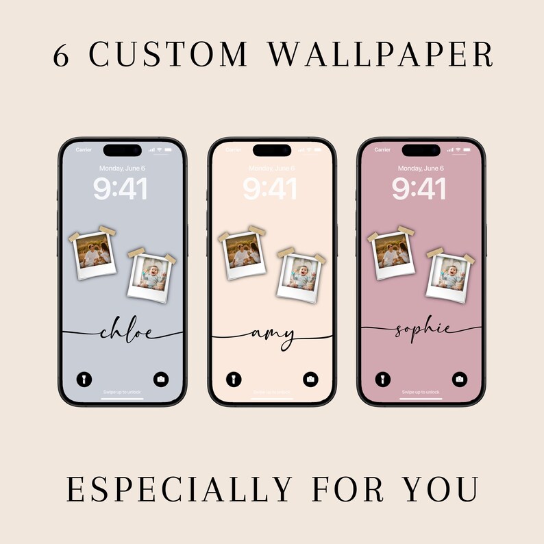 6 Custom Name & Photo iPhone Wallpapers, Personalized Phone Backgrounds ...
