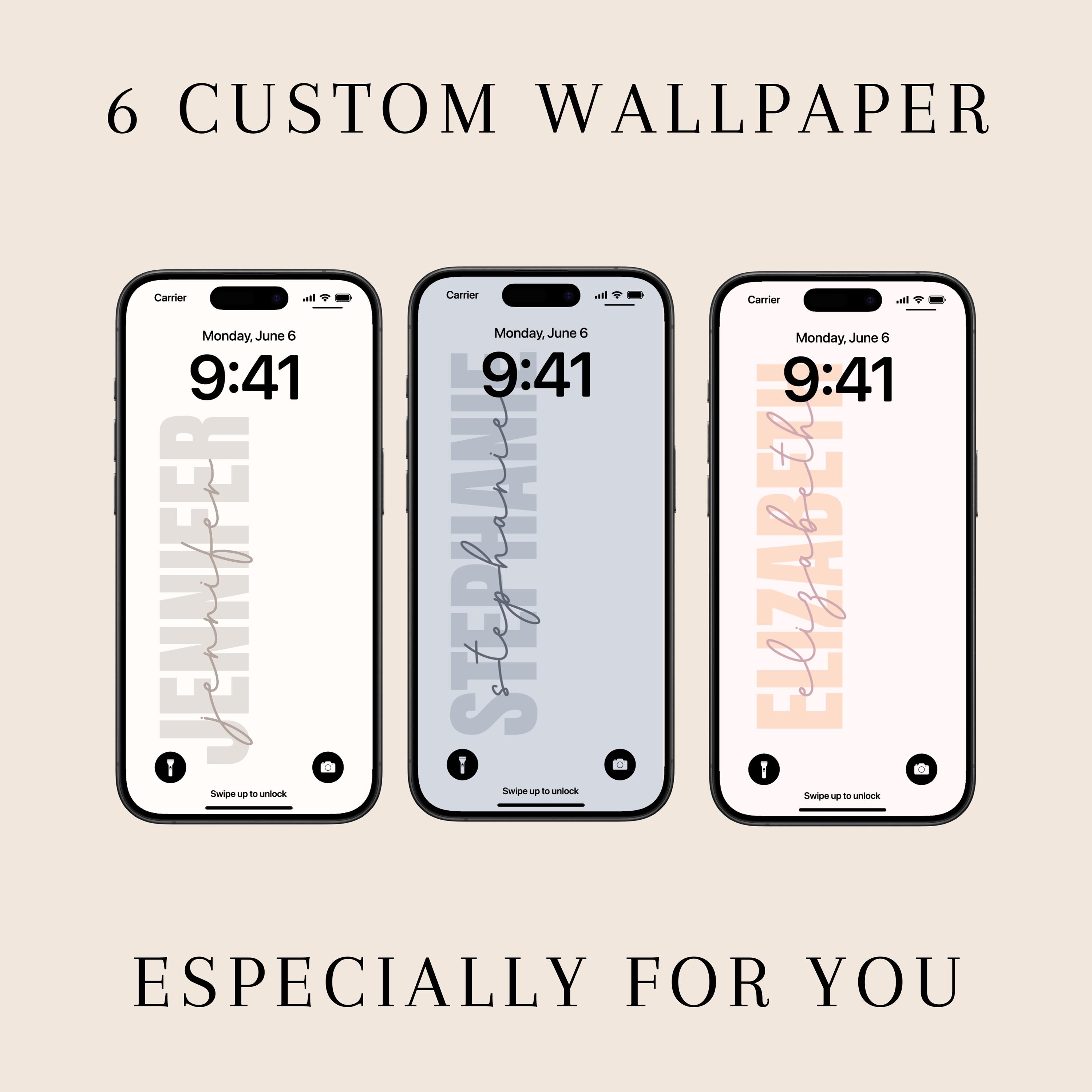 Personalized Name iPhone Wallpaper, Backgrounds (digital Download) - Etsy