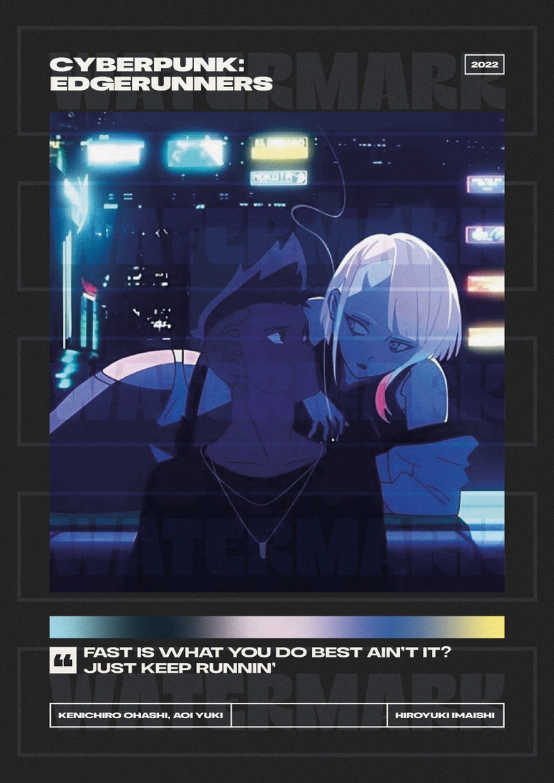 Cyberpunk: Edgerunners Premium Poster Minimalist TV Show Poster Vintage ...