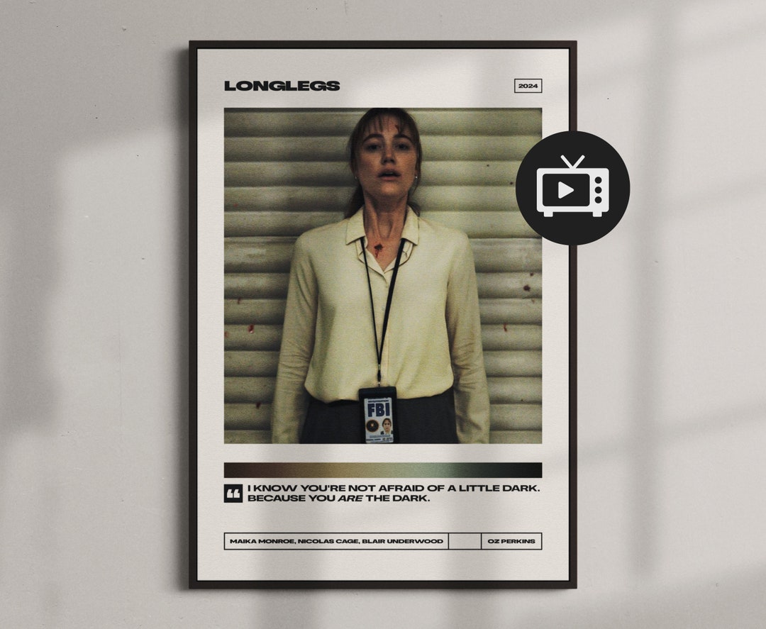 Longlegs Premium Poster Minimalist Movie Poster Vintage Retro Art Print ...