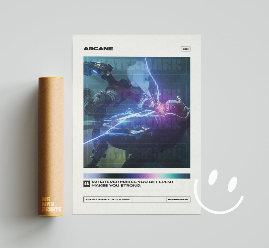 Arcane Premium Poster Minimalist TV Show Poster Vintage Retro Art Print ...