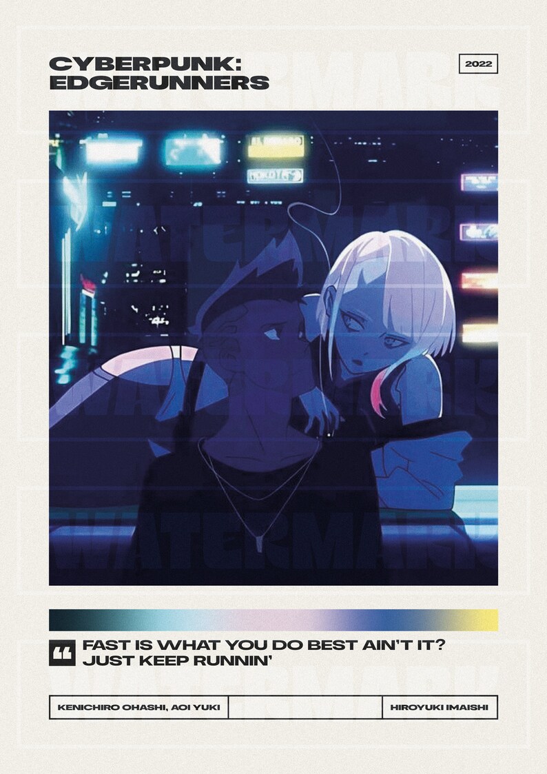 Cyberpunk: Edgerunners Premium Poster Minimalist TV Show Poster Vintage ...