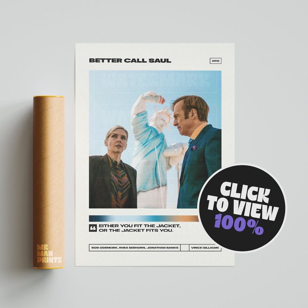 Better Call Saul Premium Poster Minimalist TV Show Poster Vintage Retro ...