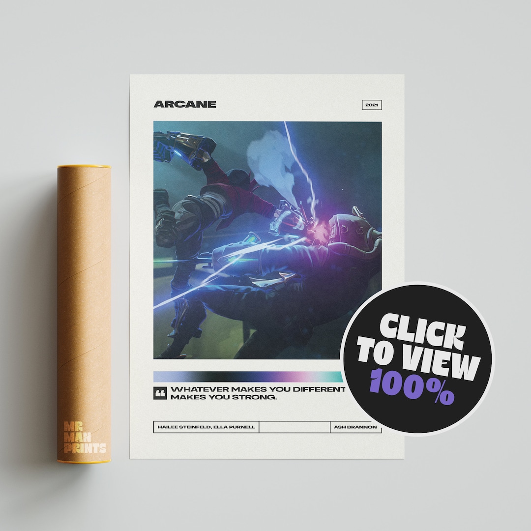 Arcane Premium Poster Minimalist TV Show Poster Vintage Retro Art Print ...