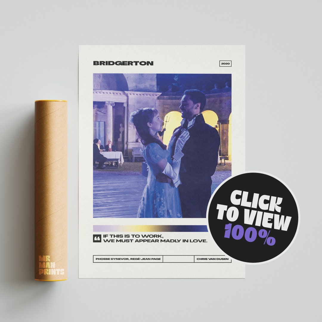 Bridgerton Premium Poster Minimalist TV Show Poster Vintage Retro Art ...