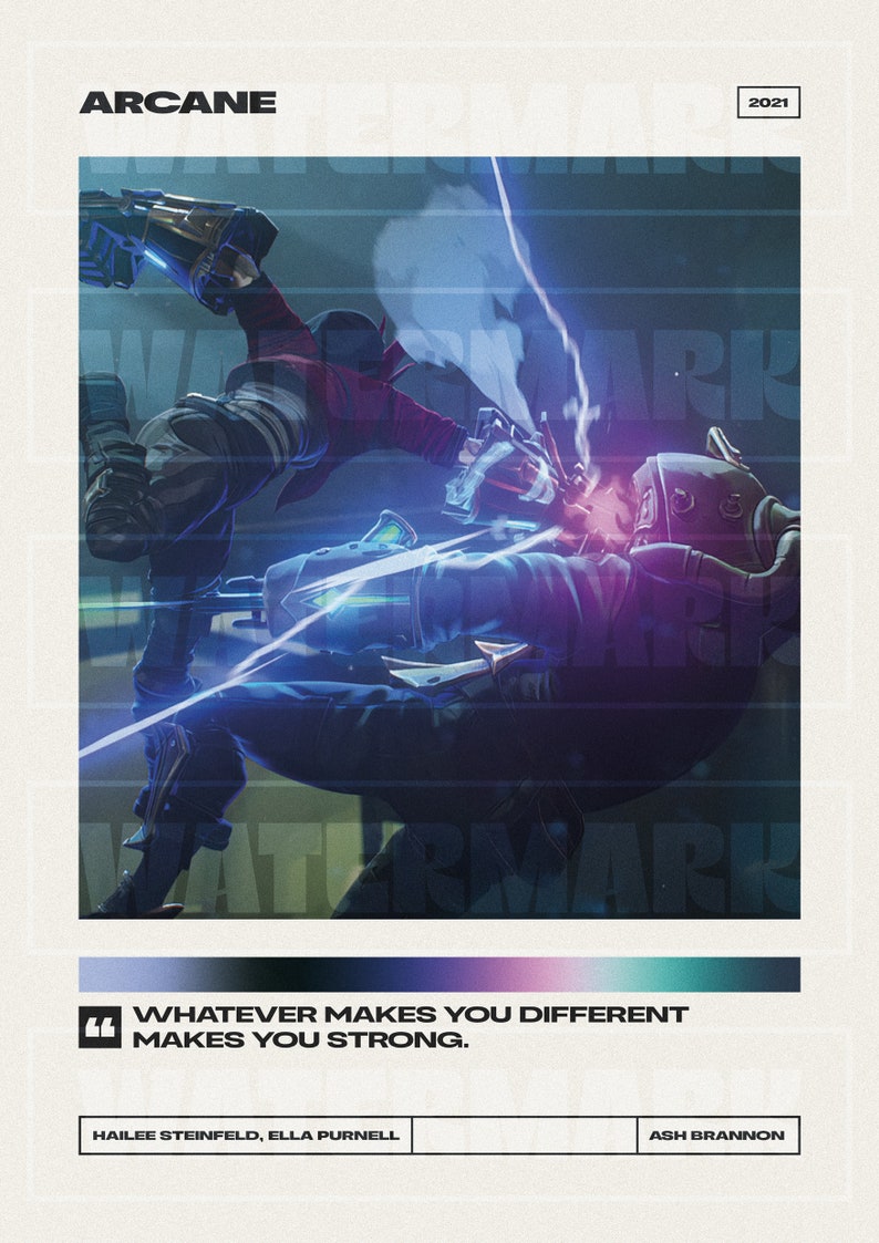 Arcane Premium Poster Minimalist TV Show Poster Vintage Retro Art Print ...