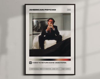 American Psycho Poster, American Psycho Print, Movie Poster, Living ...