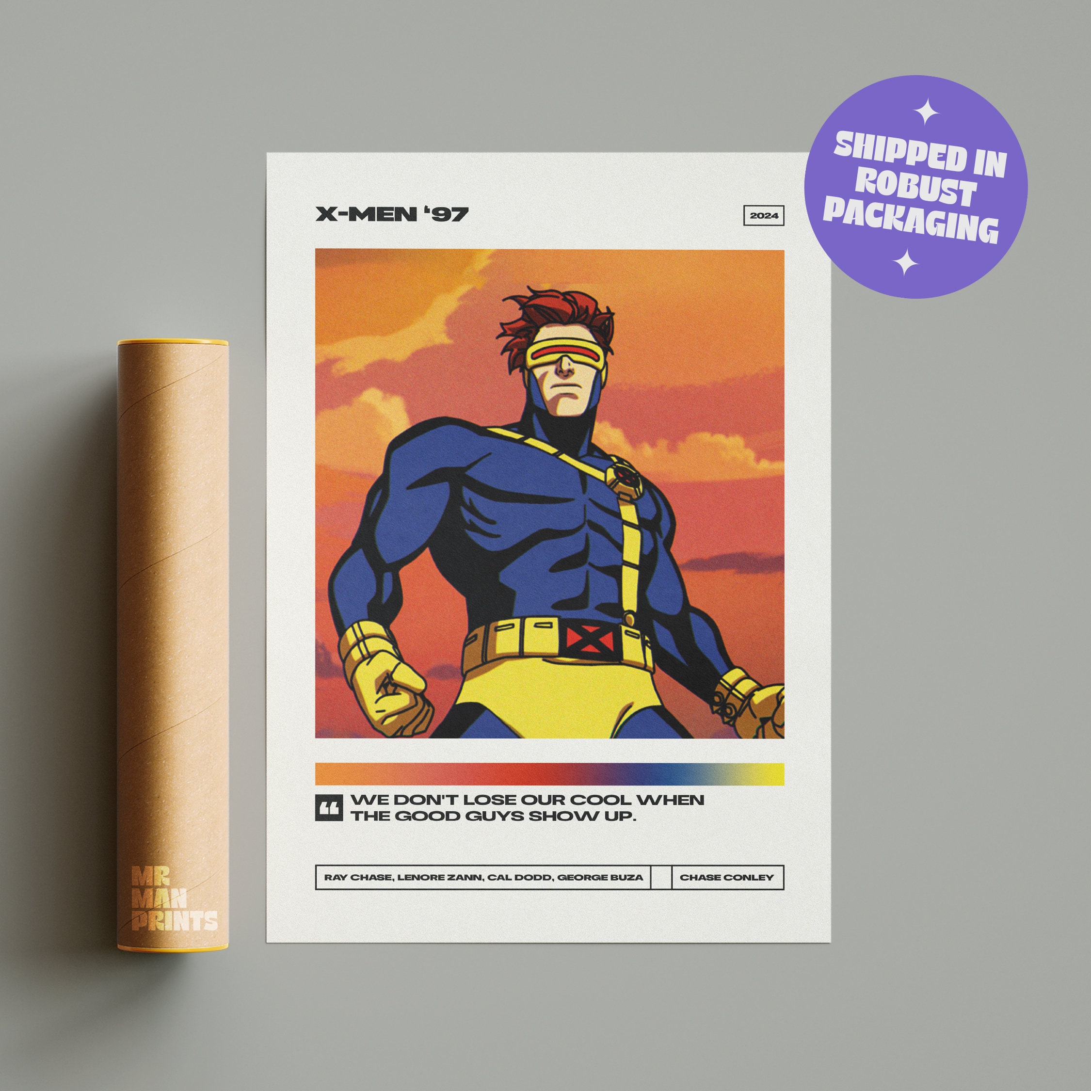 X Men '97 Premium Poster Minimalist TV Show Poster Vintage Retro Art ...