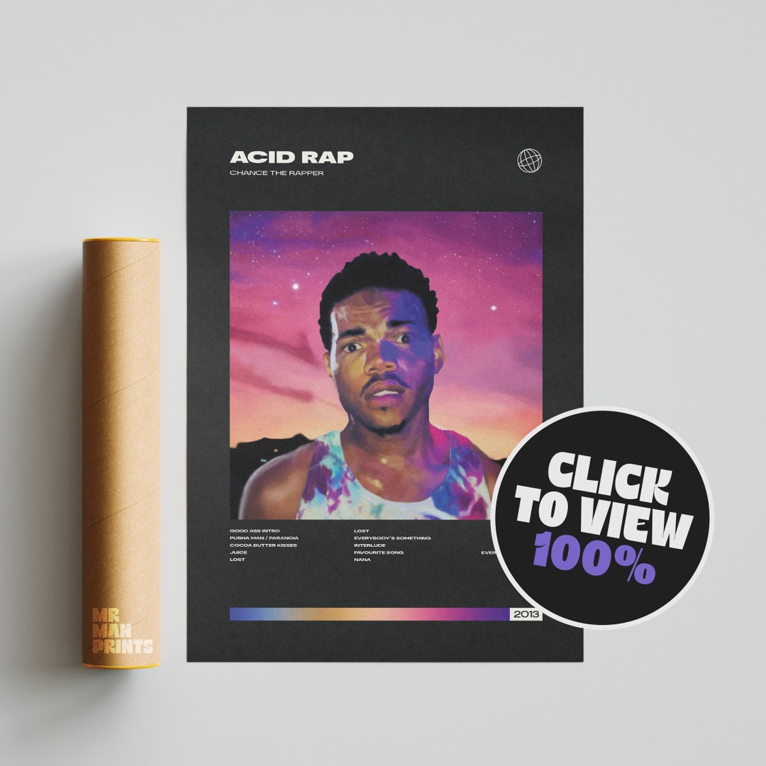 Chance the Rapper Acid Rap Premium Album Poster Minimalist Music Poster ...