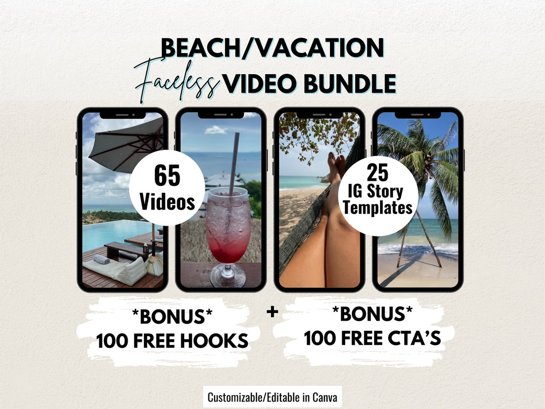 Beach Videos, Beach Reels, Faceless Videos, Vacation Instagram Reels ...