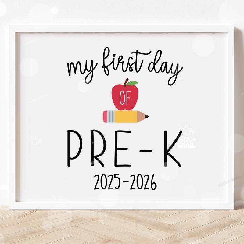 First Day of Pre K - Etsy