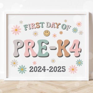 First Day of Pre-k Sign Printable First Day of School Signs Back to ...