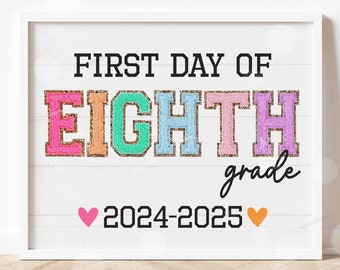 First Day of First Grade Sign Printable Back to School Sign First Day ...