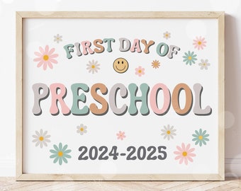 First Day of Sixth Grade Sign Printable Back to School Sign First Day ...