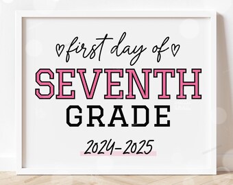 First Day of 11th Grade Sign Printable Back to School Sign First Day of ...
