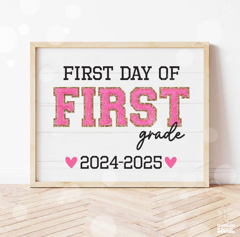 First Day of First Grade Sign Printable Back to School Sign First Day ...