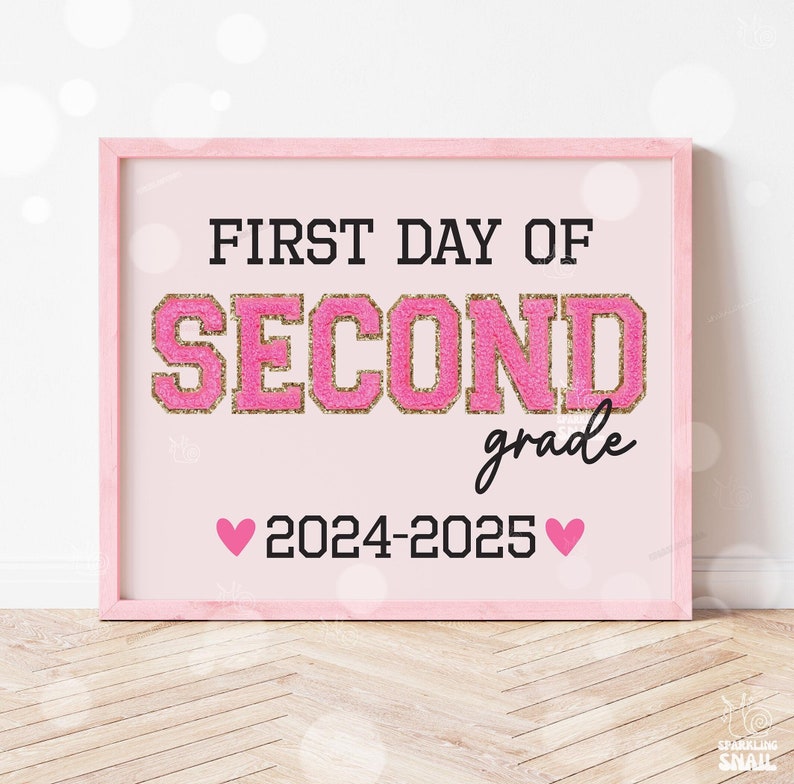 First Day of Second Grade Sign Printable Back to School Sign First Day ...
